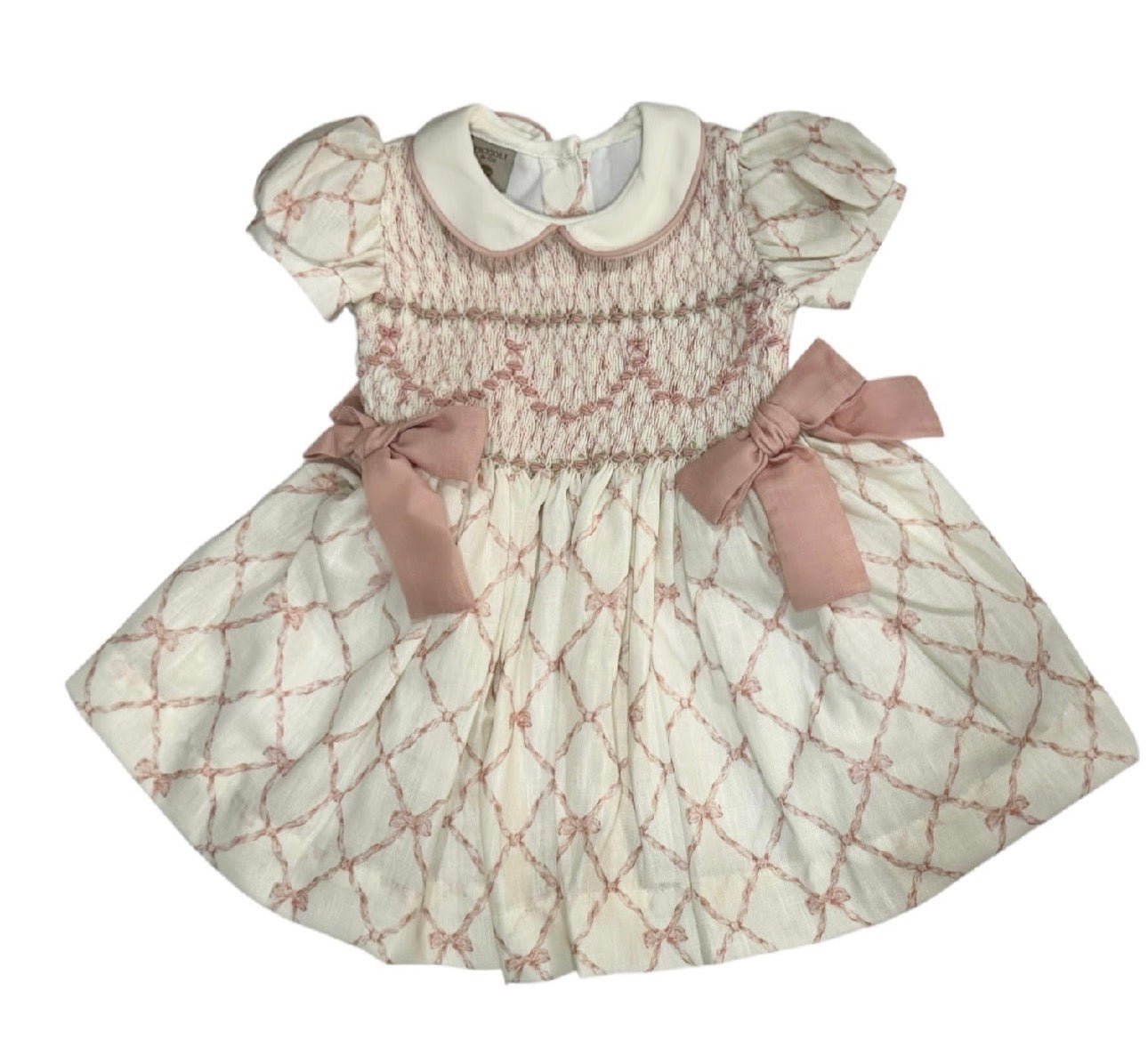 PREORDER Stella Bow Pink Coquette Handsmocked Dress SHIPS END OF APRIL ...
