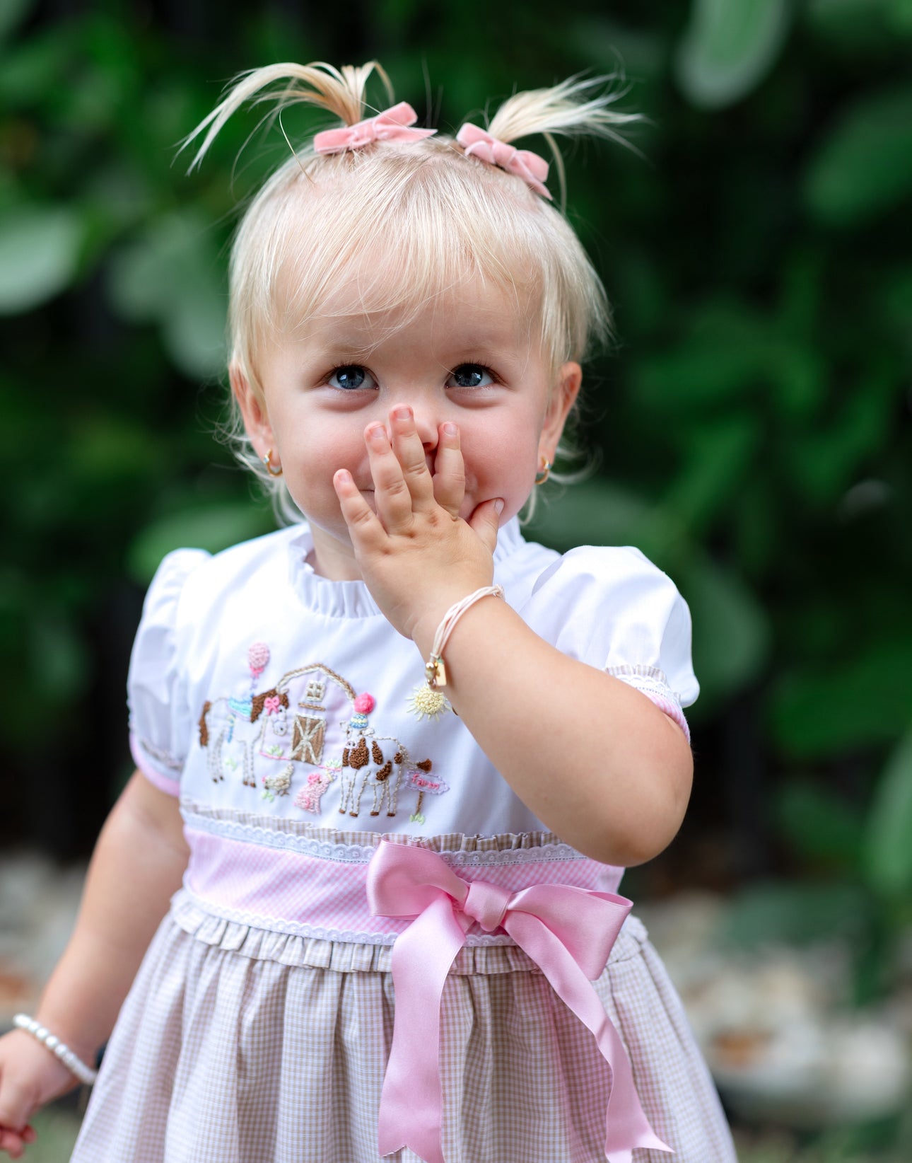 PREORDER Farm Animals French Knot Embroidered Girl Romper (SHIPS FIRST ...