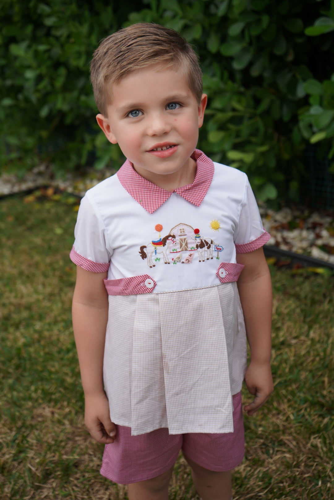 PREORDER Farm Animals Boy French Knot 2-Pc Set (SHIPS FIRST HALF OF AP ...