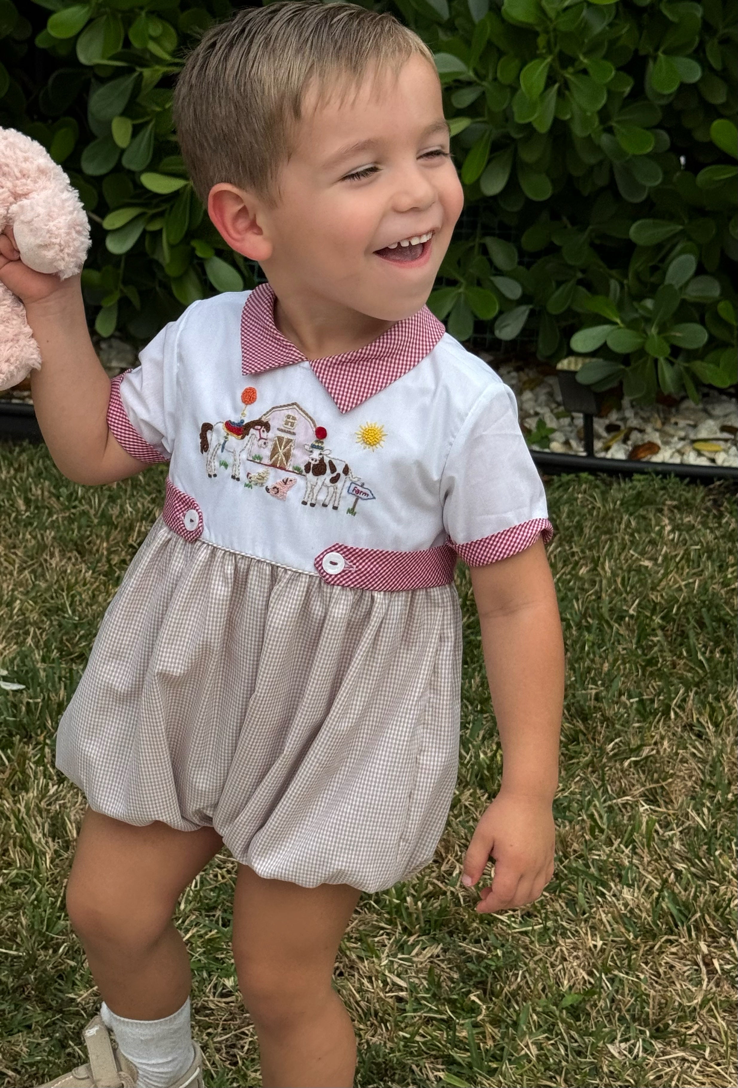 PREORDER Farm Animals French Knot Boy Bubble (SHIPS FIRST HALF OF APRI ...