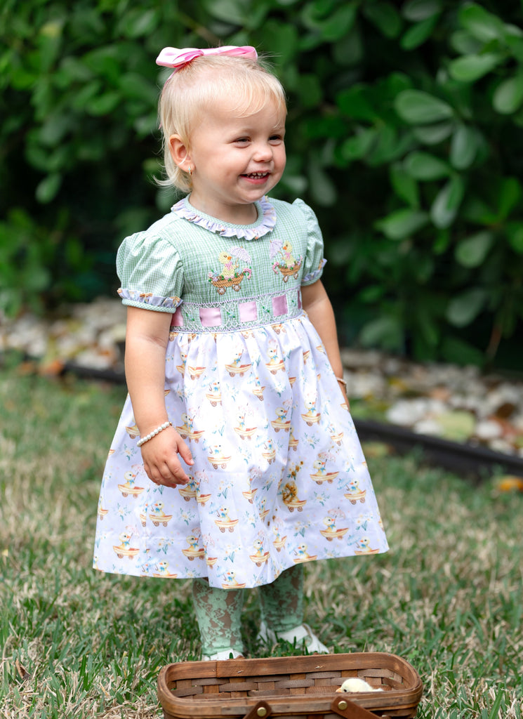 Easter Ducklings Galore Handsmocked Girl Dress – Piccoli & Co