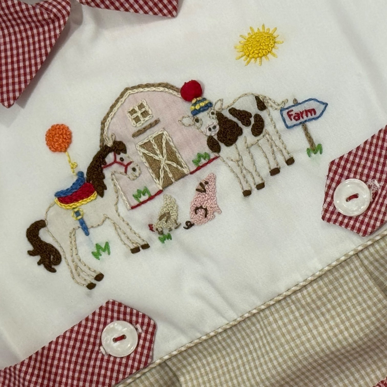 PREORDER Farm Animals Boy French Knot 2-Pc Set (SHIPS FIRST HALF OF AP ...