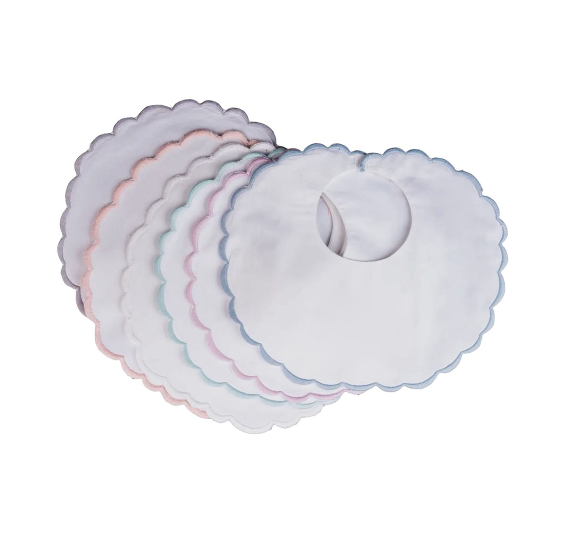 Scallop Baby Bib Monogram – Piccoli & Co