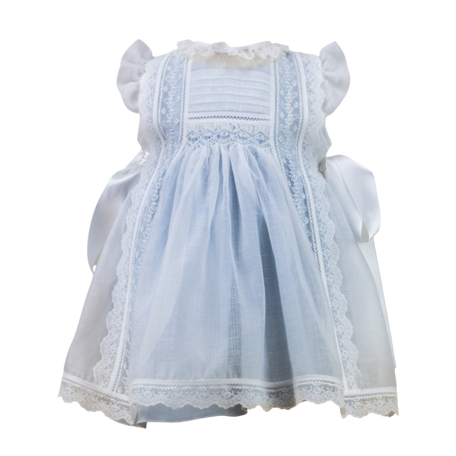 PREORDER Addison Luxe Light Blue 2-piece Handsmocked Dress (SHIPS MARC ...