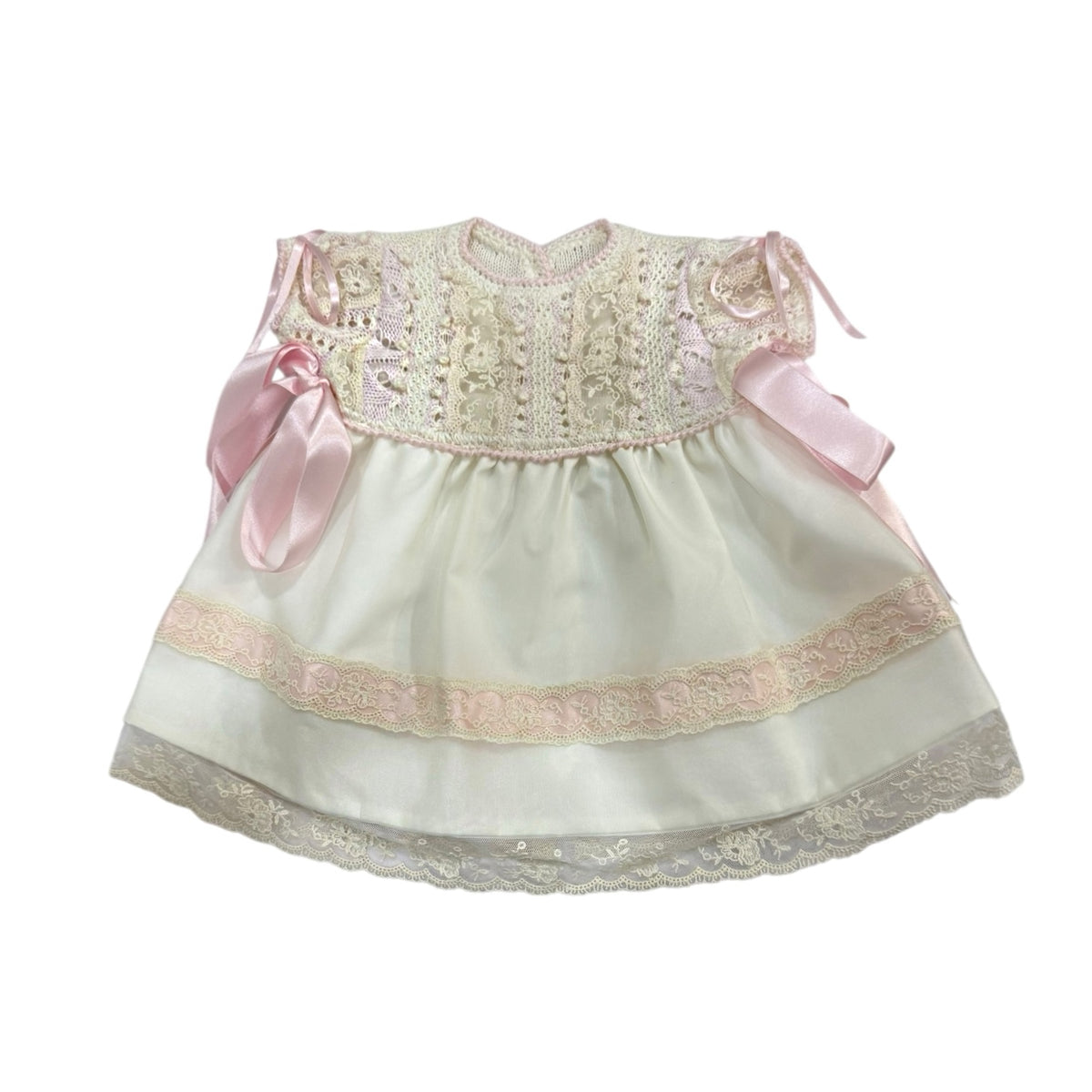 Colleen Pink and Cream Half-Knitted Dress – Piccoli & Co