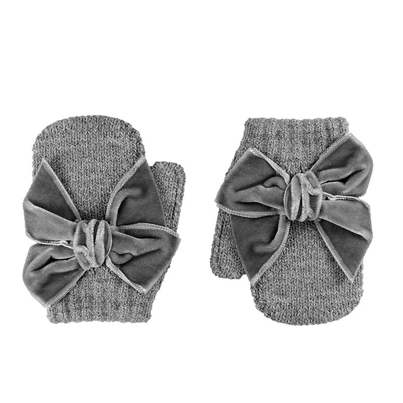 Nathalie Velvet Bow Mittens – Piccoli & Co